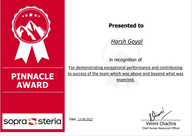Harsh Goyal on LinkedIn: #kudos Harsh Goyal on LinkedIn: #kudos