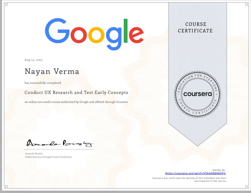 Nayan Verma on LinkedIn: #uxresearch #googlecertification #uxdesign #ux ... Nayan Verma on LinkedIn: #uxresearch #googlecertification #uxdesign #ux ...