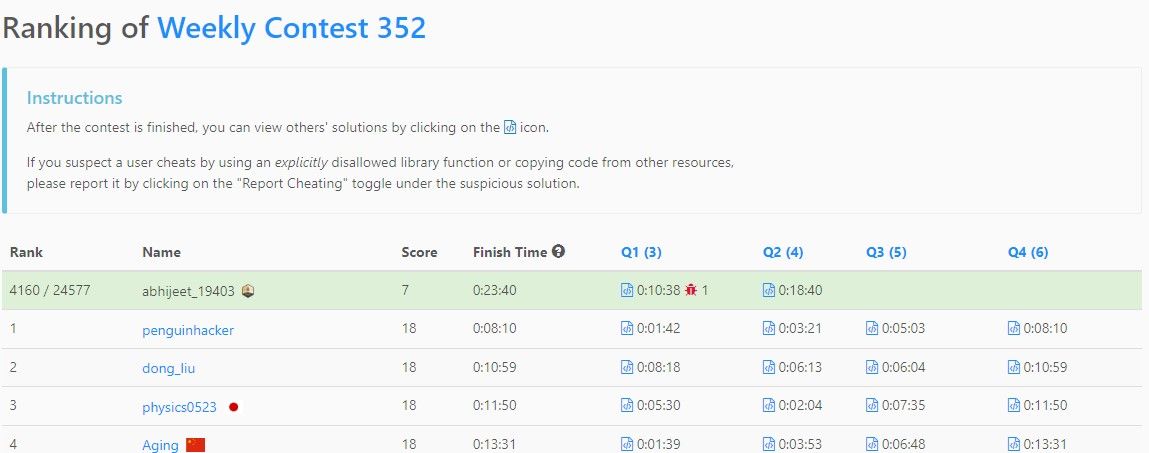 ABHIJEET KUMAR on LinkedIn: #cpp #leetcode #contest | 11 comments ABHIJEET KUMAR on LinkedIn: #cpp #leetcode #contest | 11 comments