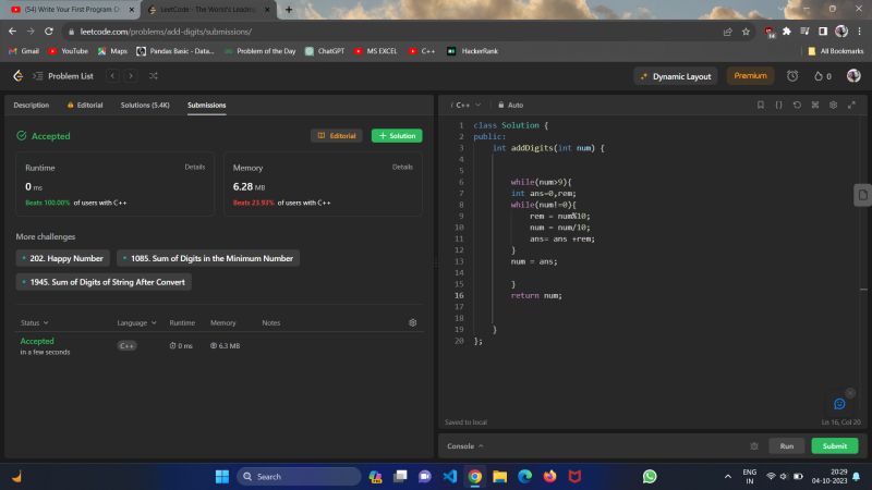 Teena Saraswat on LinkedIn: #leetcode #cplusplus #codingbeginner Teena Saraswat on LinkedIn: #leetcode #cplusplus #codingbeginner
