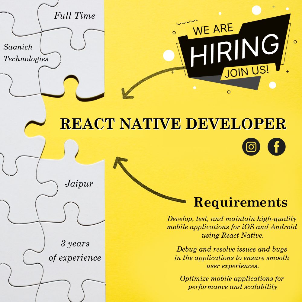 Saanich Technologies LLP on LinkedIn: #job #react #reactnative # ... Saanich Technologies LLP on LinkedIn: #job #react #reactnative # ...