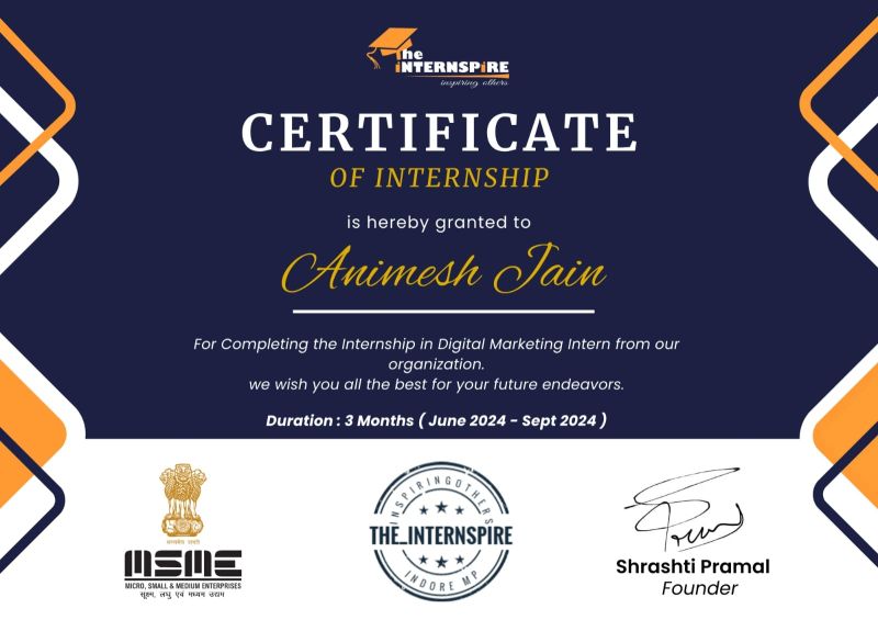 Animesh Jain on LinkedIn: Excited to share that I’ve successfully ... Animesh Jain on LinkedIn: Excited to share that I’ve successfully ...