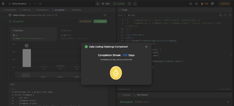 #leetcodechallenge #100daysofcode | Aditya Singh #leetcodechallenge #100daysofcode | Aditya Singh