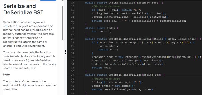 #150daysofcode #day67 #bst #serializedeserialize #dsa #java… | Raj #150daysofcode #day67 #bst #serializedeserialize #dsa #java… | Raj