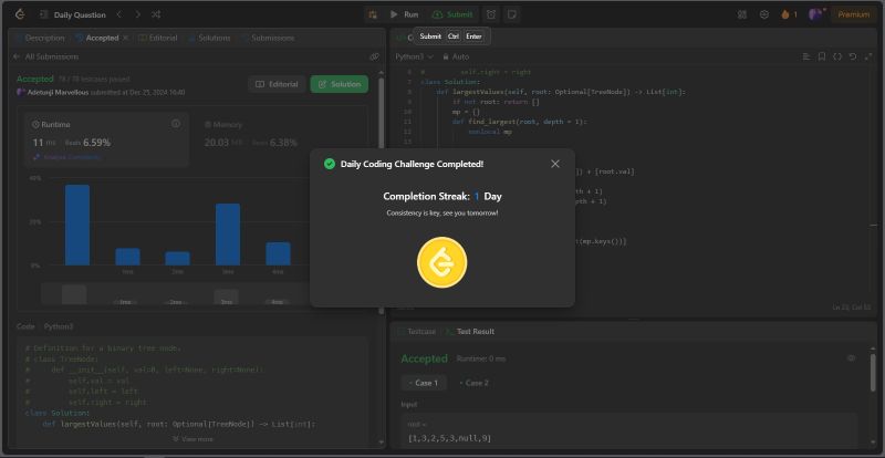 Marvellous Adetunji on LinkedIn: #100daysofcode #dsa #coding #leetcode ... Marvellous Adetunji on LinkedIn: #100daysofcode #dsa #coding #leetcode ...