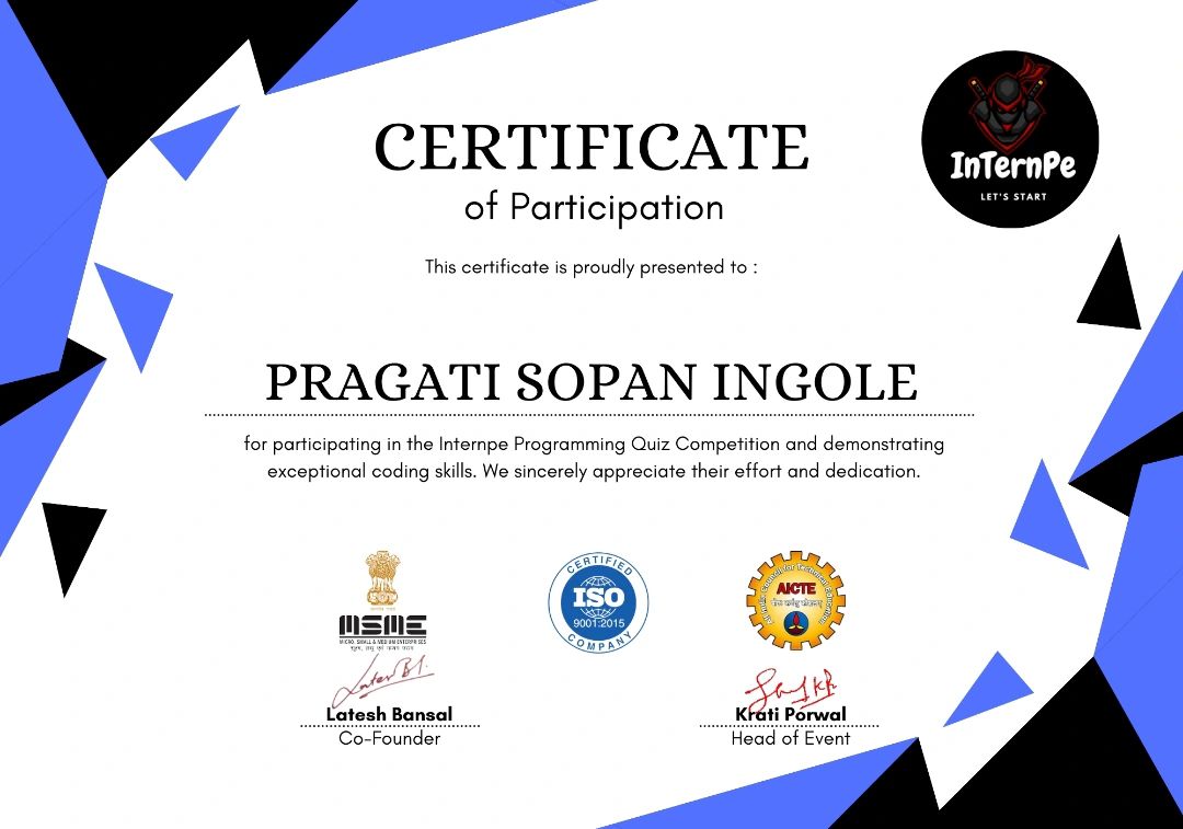 Pragati Ingole on LinkedIn: #programming #coding #continuouslearning # ... Pragati Ingole on LinkedIn: #programming #coding #continuouslearning # ...