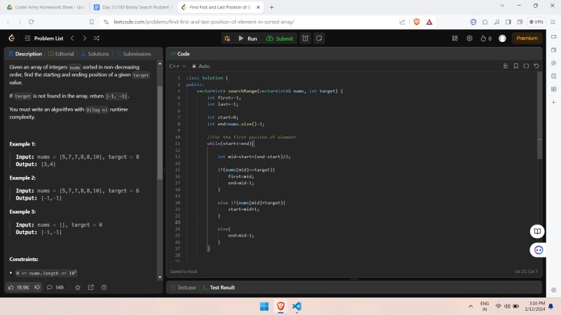 #100dayschallenge #100daysofcode #leetcode #binarysearch # ... #100dayschallenge #100daysofcode #leetcode #binarysearch # ...