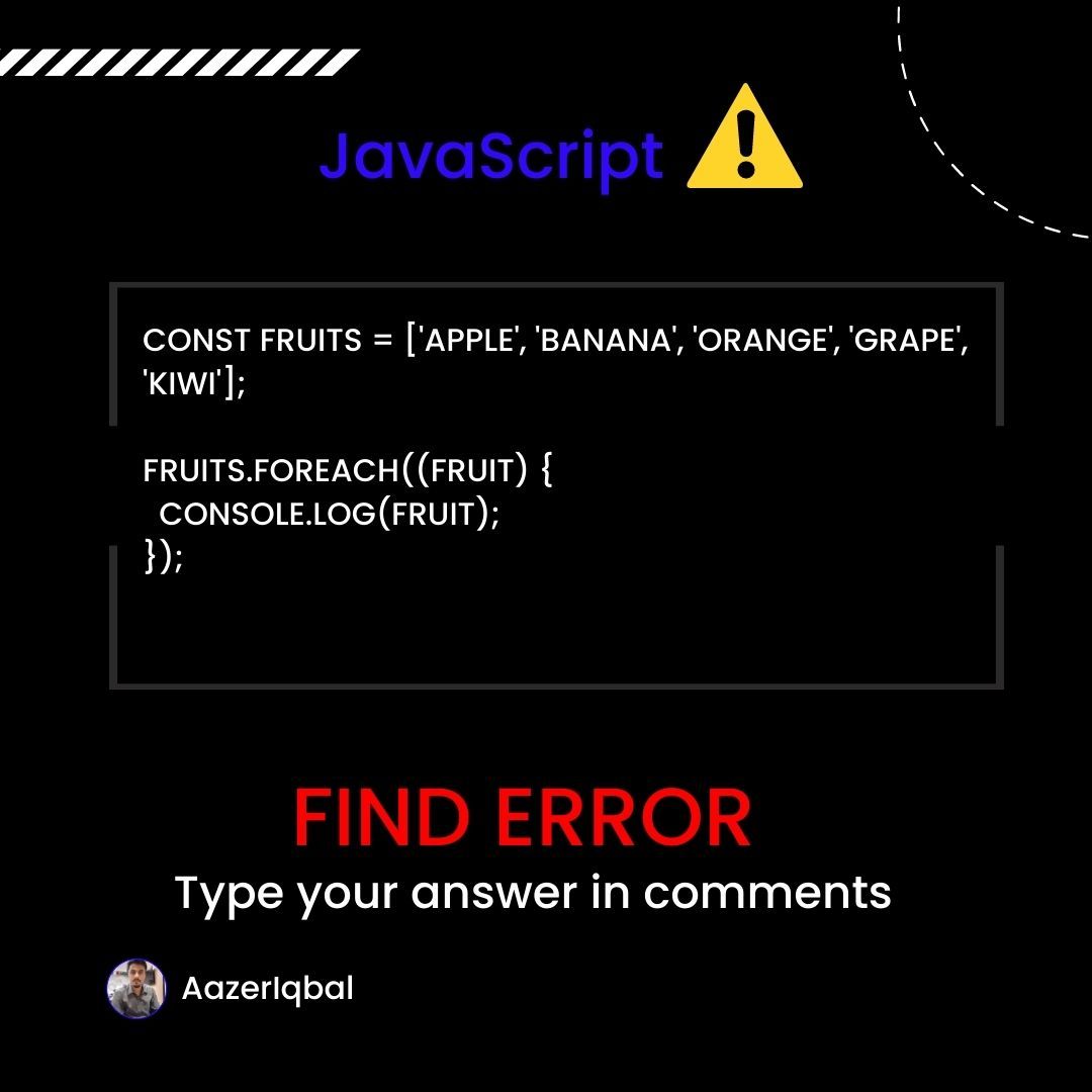 Aazer Iqbal on LinkedIn: #codingchallenge #debugging #codeerror # ... Aazer Iqbal on LinkedIn: #codingchallenge #debugging #codeerror # ...