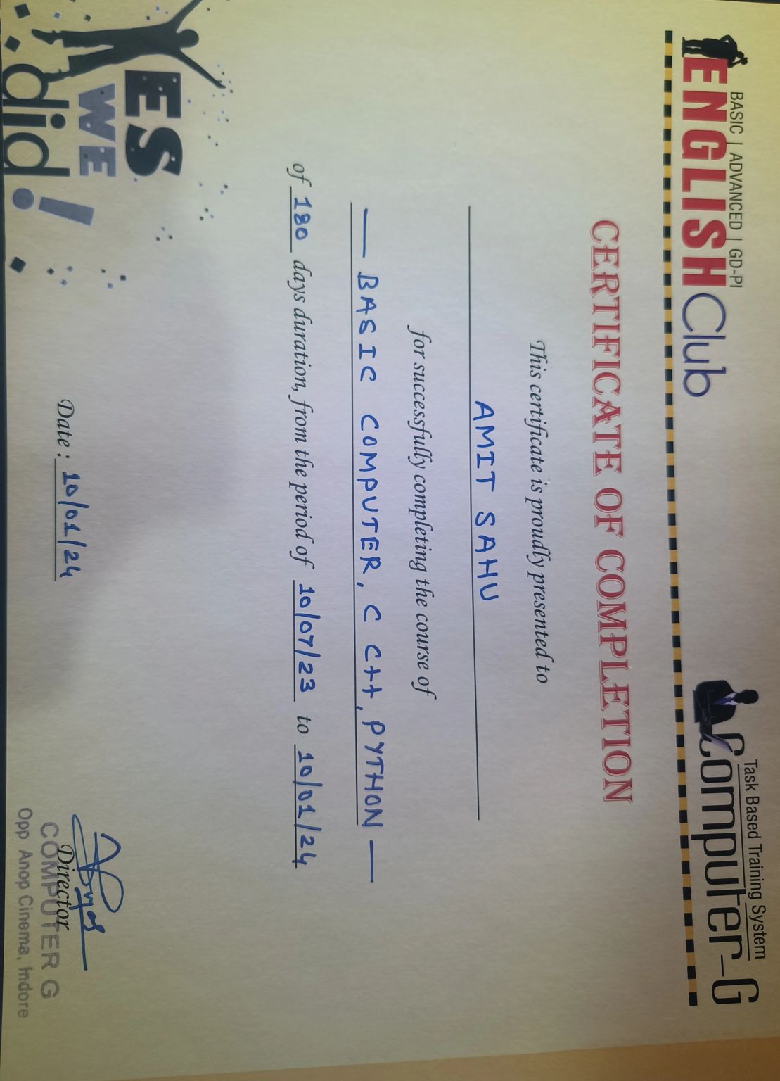 Amit sahu on LinkedIn: #cprogramming #cpp #certification #python # ... Amit sahu on LinkedIn: #cprogramming #cpp #certification #python # ...