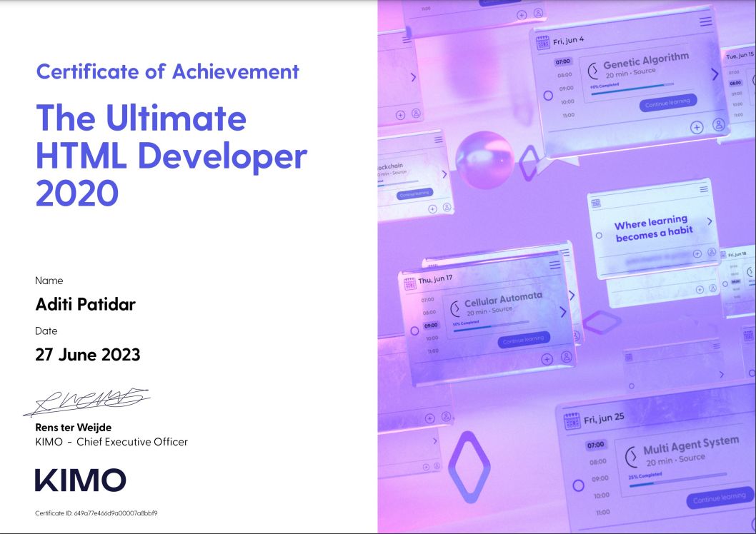 Aditi Patidar on LinkedIn: #webdevelopment #html #kimo Aditi Patidar on LinkedIn: #webdevelopment #html #kimo