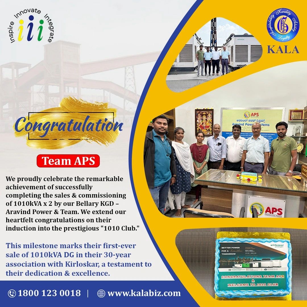 Great Arvind Power & Kala Gensets team! | Damodaram Chandra Sekar Great Arvind Power & Kala Gensets team! | Damodaram Chandra Sekar