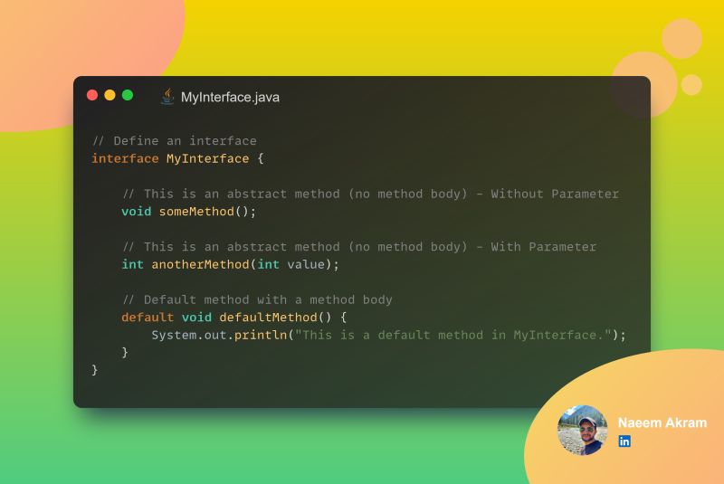 Muhammad Naeem Akram on LinkedIn: #java #interface Muhammad Naeem Akram on LinkedIn: #java #interface