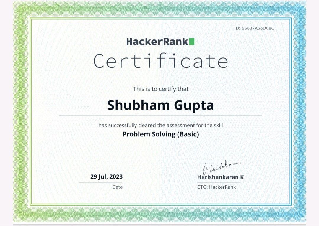 Shubham Gupta on LinkedIn: #javaprogramming #dsainjava #hackerrankcertified Shubham Gupta on LinkedIn: #javaprogramming #dsainjava #hackerrankcertified