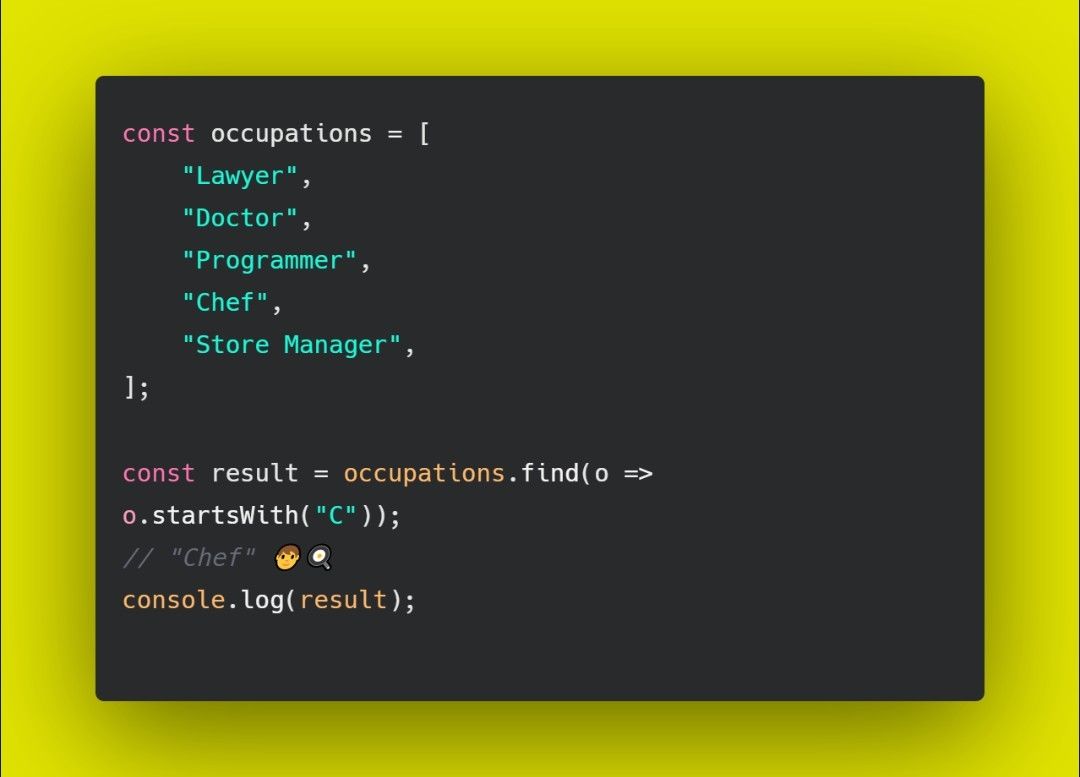 Ehsan Safari on LinkedIn: #javascript #array #find #includes #indexof Ehsan Safari on LinkedIn: #javascript #array #find #includes #indexof