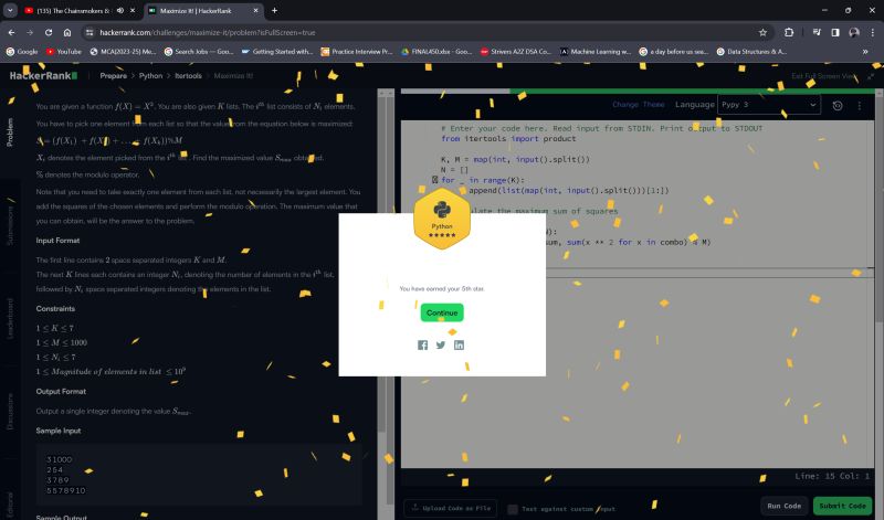 Prince Chauhan on LinkedIn: #python #hackerrank #codingjourney #5stars ... Prince Chauhan on LinkedIn: #python #hackerrank #codingjourney #5stars ...