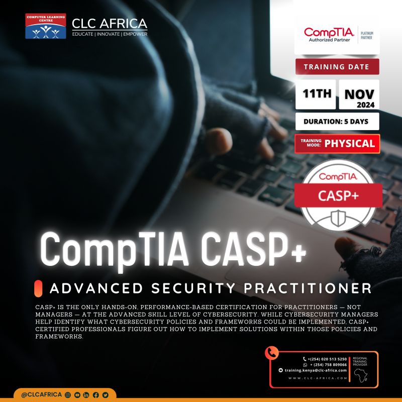 Computer Learning Centre (CLC AFRICA) on LinkedIn: #comptia #casp #clc ... Computer Learning Centre (CLC AFRICA) on LinkedIn: #comptia #casp #clc ...