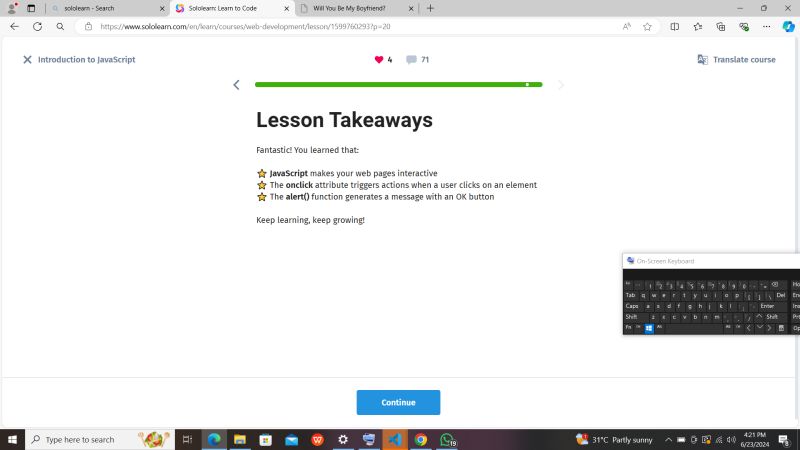 Kosisochukwu Chibuike on LinkedIn: #coding #journey #javascript #sololearn Kosisochukwu Chibuike on LinkedIn: #coding #journey #javascript #sololearn