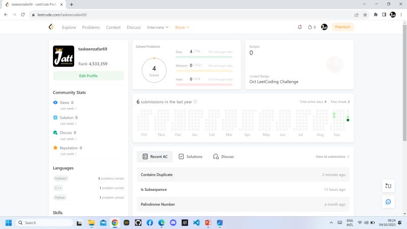 Taskeen Zafar on LinkedIn: #leetcode #codingjourney #neverstoplearning ... Taskeen Zafar on LinkedIn: #leetcode #codingjourney #neverstoplearning ...