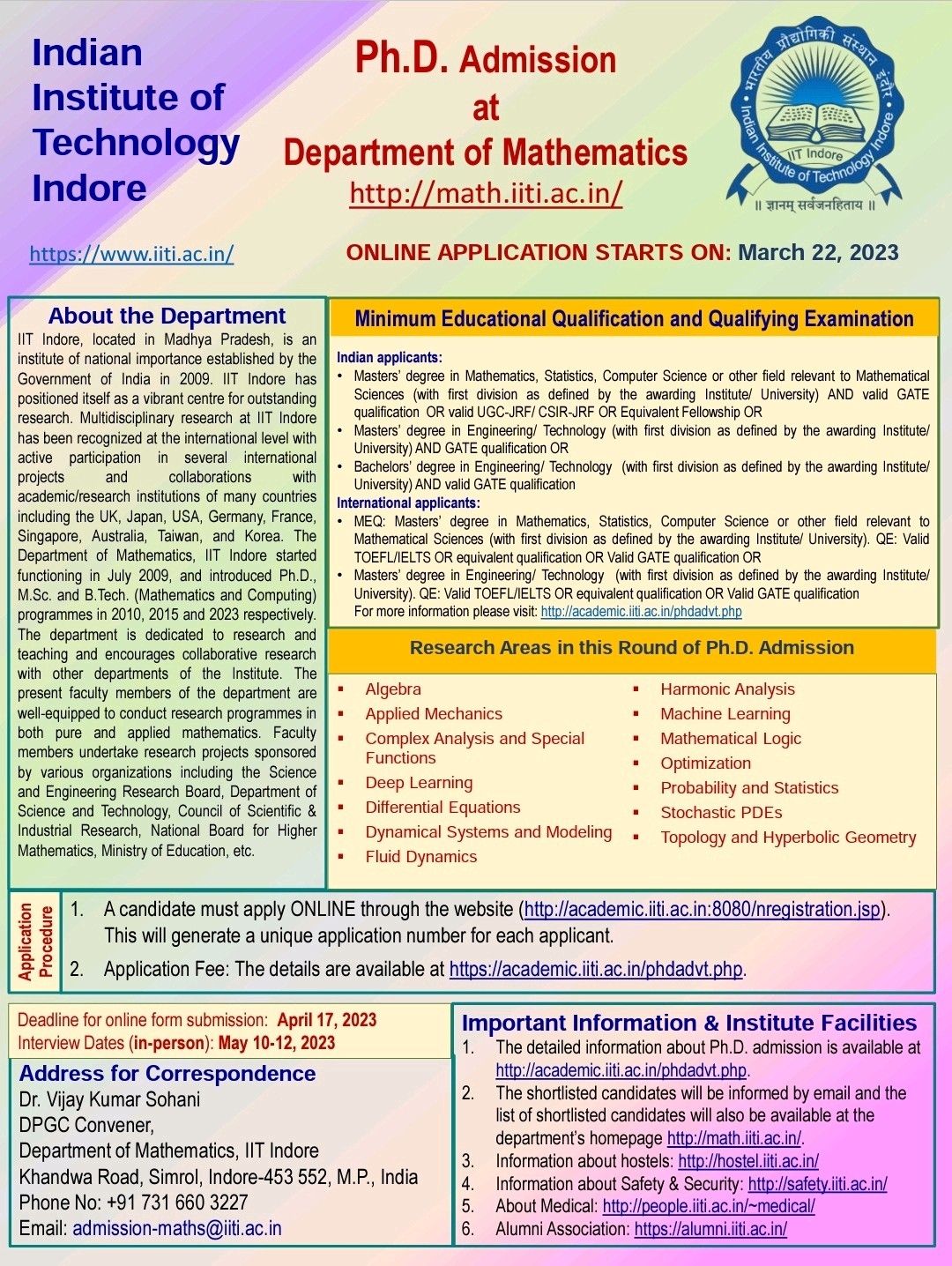 Mohd. Arshad on LinkedIn: Admission to Ph.D.(Mathematics/Statistics) is ... Mohd. Arshad on LinkedIn: Admission to Ph.D.(Mathematics/Statistics) is ...