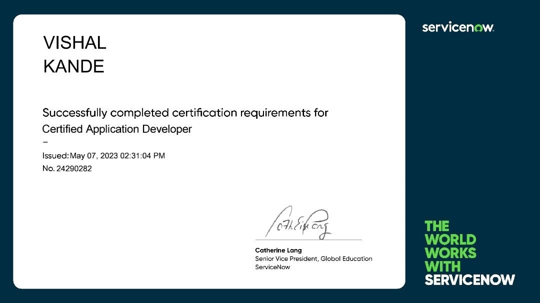 Vishal Kande on LinkedIn: #learning #developer #servicenow # ... Vishal Kande on LinkedIn: #learning #developer #servicenow # ...