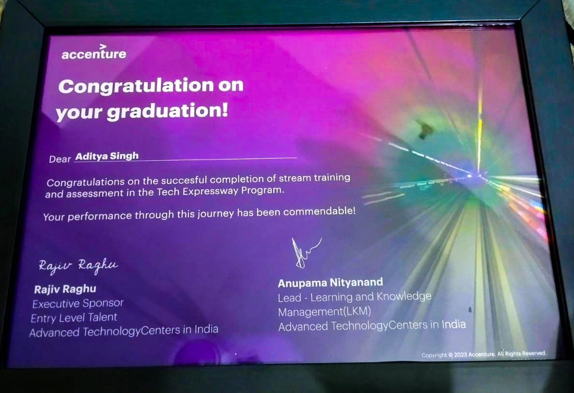 ADITYA SINGH on LinkedIn: #accenture ADITYA SINGH on LinkedIn: #accenture