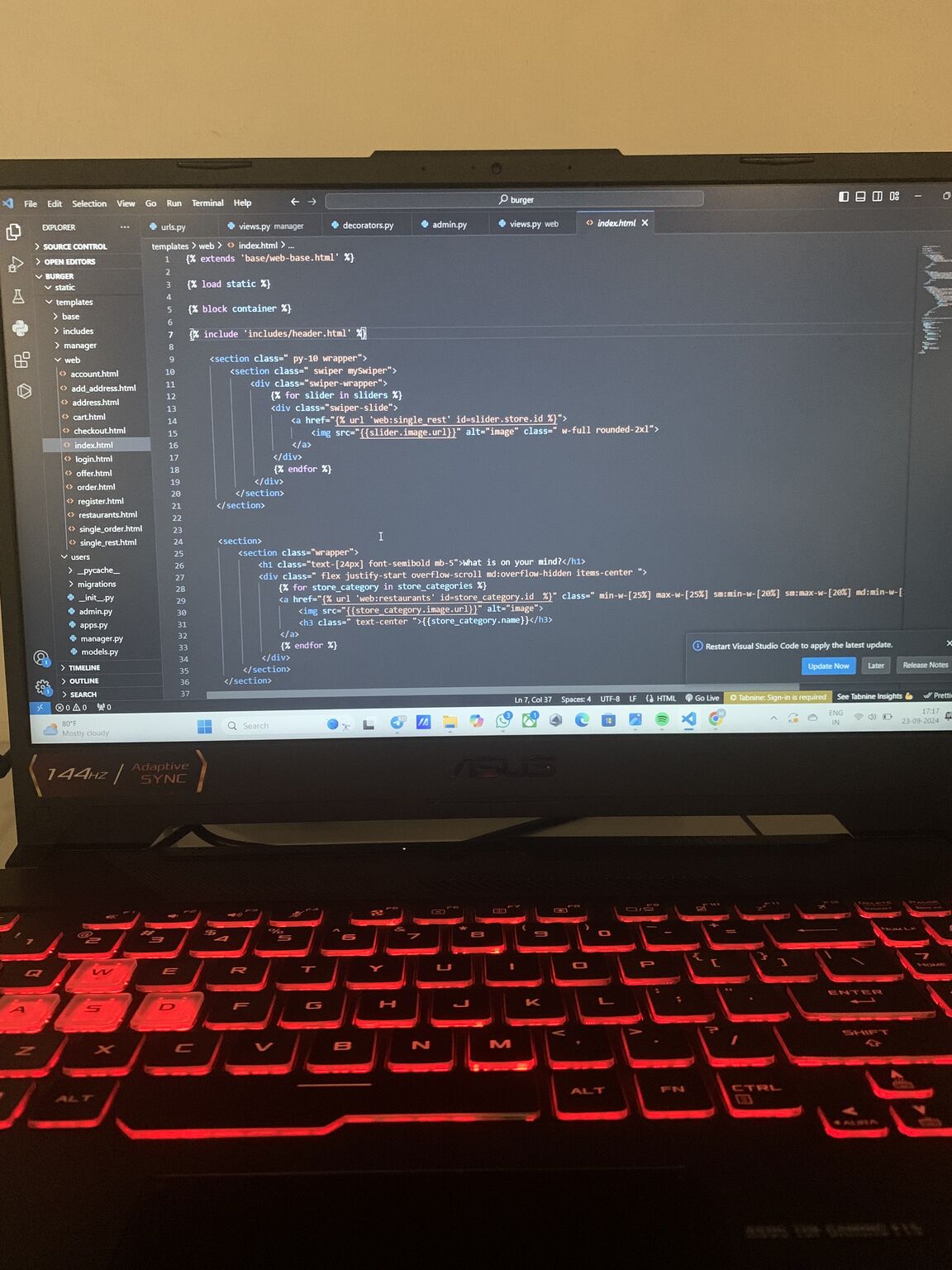 Muhammad Migdad pt on LinkedIn: A food project built with Django ... Muhammad Migdad pt on LinkedIn: A food project built with Django ...