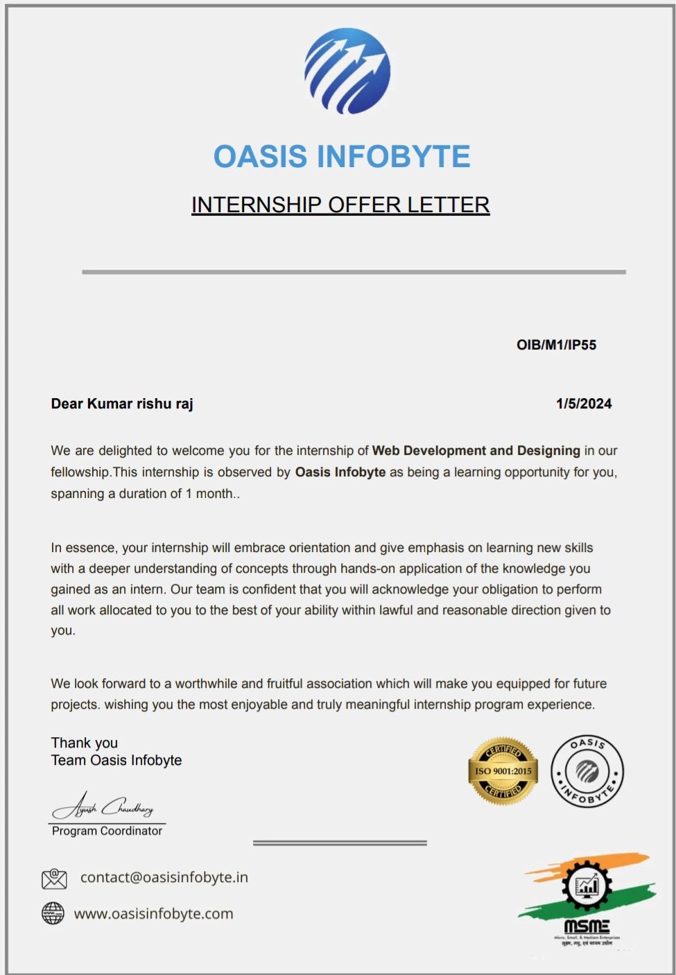 KUMAR RISHU RAJ on LinkedIn: #connection #aicte #internship # ... KUMAR RISHU RAJ on LinkedIn: #connection #aicte #internship # ...