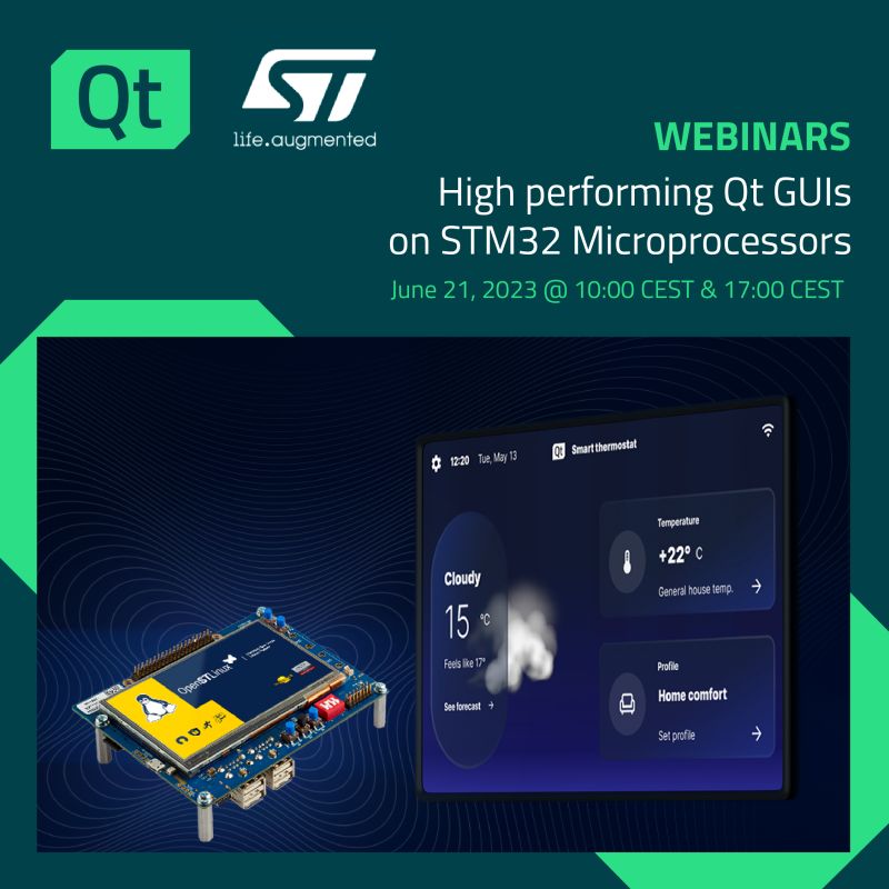 Qt Group on LinkedIn: #qtdev #stmicroelectronics #microprocessors #gui ... Qt Group on LinkedIn: #qtdev #stmicroelectronics #microprocessors #gui ...