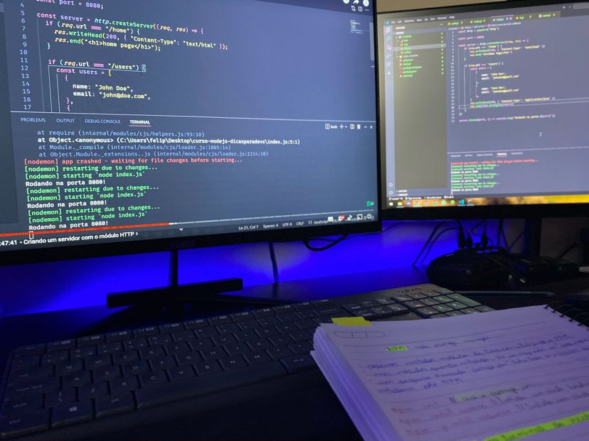 Começando os estudos de Node.js e super ansiosa para criar alguns ... Começando os estudos de Node.js e super ansiosa para criar alguns ...