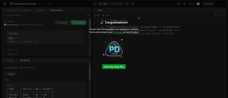 Sandipan Roy on LinkedIn: #leetcode #pandas #dataskills # ... Sandipan Roy on LinkedIn: #leetcode #pandas #dataskills # ...