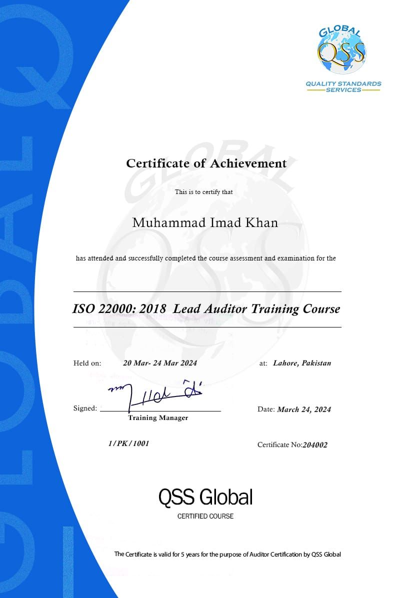 Muhammad Imad Khan on LinkedIn: I have completed the training and ... Muhammad Imad Khan on LinkedIn: I have completed the training and ...