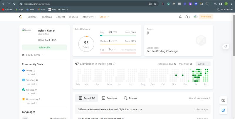 Ashish Kumar on LinkedIn: #leetcode Ashish Kumar on LinkedIn: #leetcode