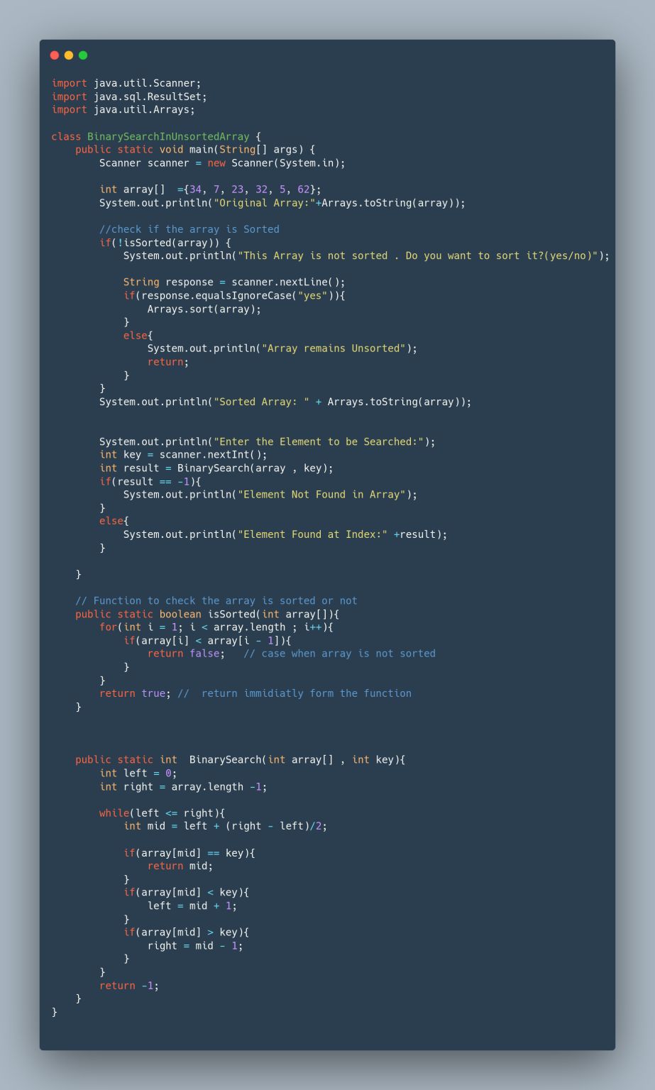 Lokesh Chhara on LinkedIn: BINARY SEARCH IN JAVA WHEN UNSORTED ARRAY IS ... Lokesh Chhara on LinkedIn: BINARY SEARCH IN JAVA WHEN UNSORTED ARRAY IS ...