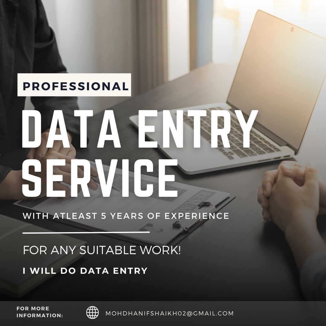 M. Hanif Shaikh on LinkedIn: Data Entry Executive, Copy paste, Web ... M. Hanif Shaikh on LinkedIn: Data Entry Executive, Copy paste, Web ...