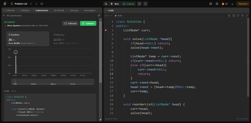 Dhruv Agrahari on LinkedIn: #leetcode #coding #linkedlist Dhruv Agrahari on LinkedIn: #leetcode #coding #linkedlist