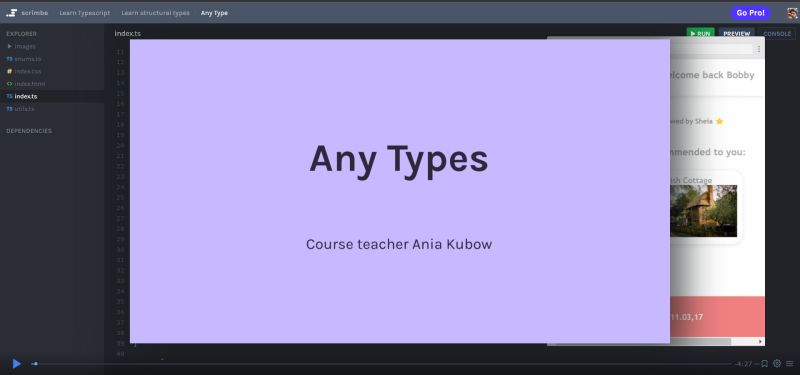 Sreejit Sengupta on LinkedIn: Learning Typescript, 'any' the most ... Sreejit Sengupta on LinkedIn: Learning Typescript, 'any' the most ...