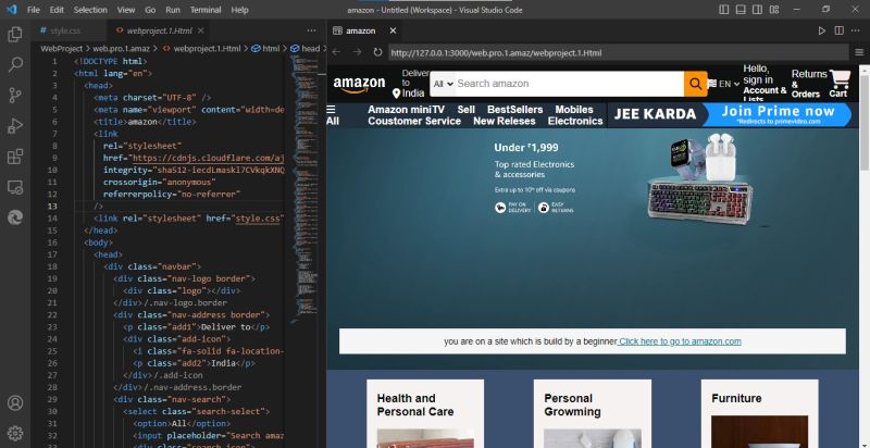 Robin nath on LinkedIn: #webdevelopment #html #css #amazonclone Robin nath on LinkedIn: #webdevelopment #html #css #amazonclone