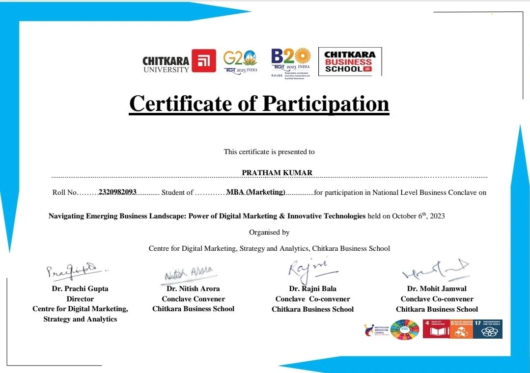 Pratham Garg on LinkedIn: #cbs Pratham Garg on LinkedIn: #cbs