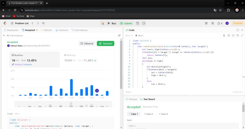 Jahnavi Sinha on LinkedIn: #code #coding #dsa #binarysearch # ... Jahnavi Sinha on LinkedIn: #code #coding #dsa #binarysearch # ...