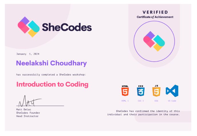 Neelakshi Choudhary on LinkedIn: #shecodes #html #css #javascript Neelakshi Choudhary on LinkedIn: #shecodes #html #css #javascript