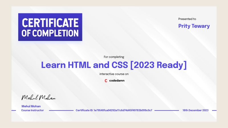Prity Tewary on LinkedIn: #codedamn #html #css #webdevelopment # ... Prity Tewary on LinkedIn: #codedamn #html #css #webdevelopment # ...