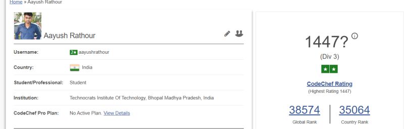 Aayush Rathour on LinkedIn: #codechef #2starcoder #codingmilestone # ... Aayush Rathour on LinkedIn: #codechef #2starcoder #codingmilestone # ...