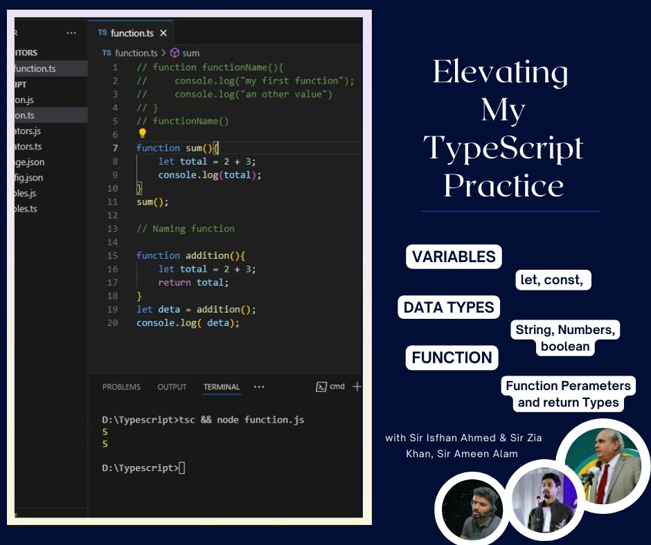 UMMAY KULSOOM on LinkedIn: 🚀 Exploring Functions in TypeScript ... UMMAY KULSOOM on LinkedIn: 🚀 Exploring Functions in TypeScript ...