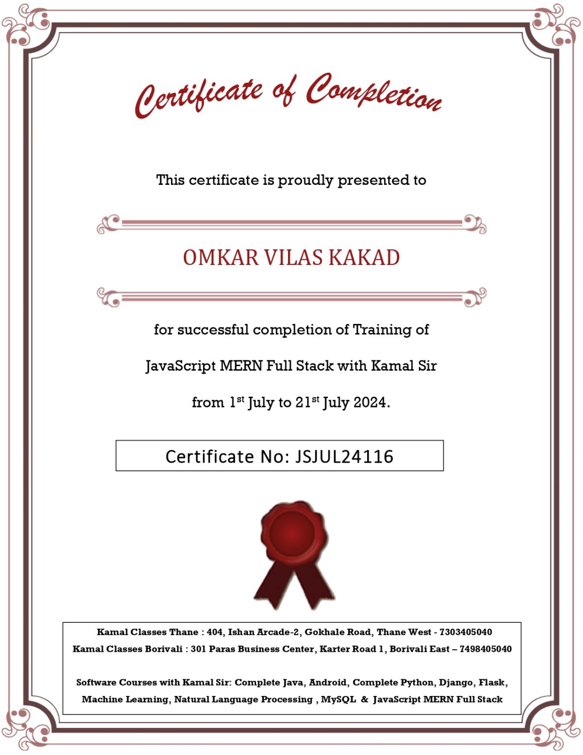 Omkar Kakad on LinkedIn: #javascript #mern #certification #grateful # ... Omkar Kakad on LinkedIn: #javascript #mern #certification #grateful # ...