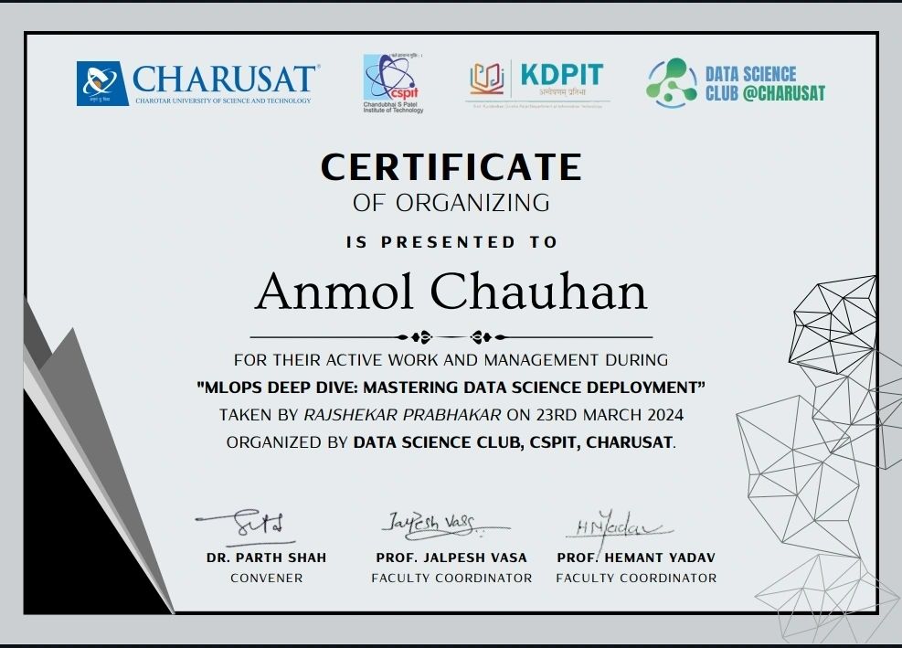 #datascience #mlops #deployment #learningjourney | Anmol Chauhan #datascience #mlops #deployment #learningjourney | Anmol Chauhan
