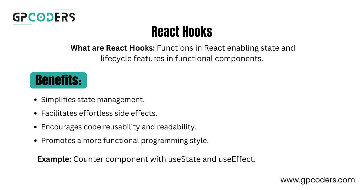 GPCODERS on LinkedIn: Embrace Hooks for streamlined React development ... GPCODERS on LinkedIn: Embrace Hooks for streamlined React development ...