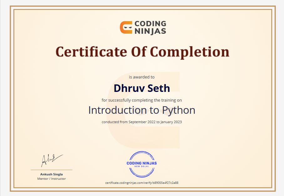 Dhruv Seth on LinkedIn: #python #coding Dhruv Seth on LinkedIn: #python #coding