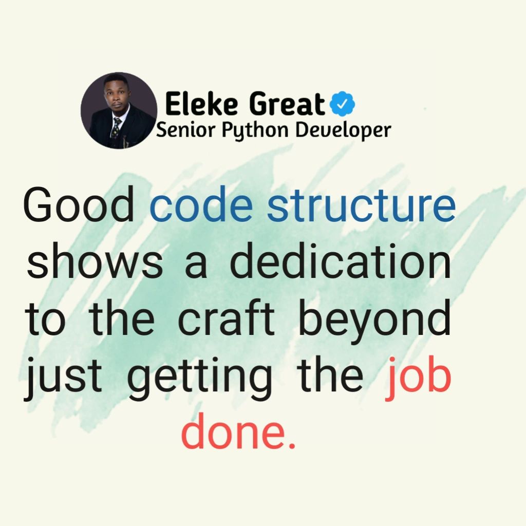 Eleke Great on LinkedIn: #coding #programming #softwareengineering Eleke Great on LinkedIn: #coding #programming #softwareengineering