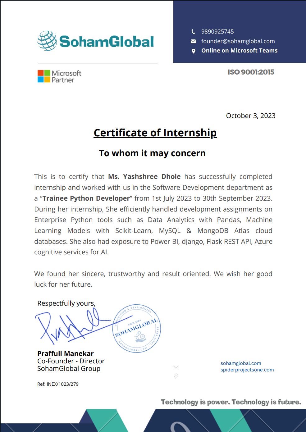 Yashshree Dhole on LinkedIn: #internship #python #machinelearning # ... Yashshree Dhole on LinkedIn: #internship #python #machinelearning # ...