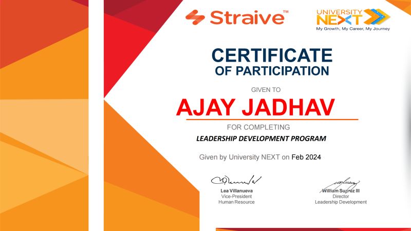 Ajay Jadhav on LinkedIn: Successfully Participated and Completed the ... Ajay Jadhav on LinkedIn: Successfully Participated and Completed the ...